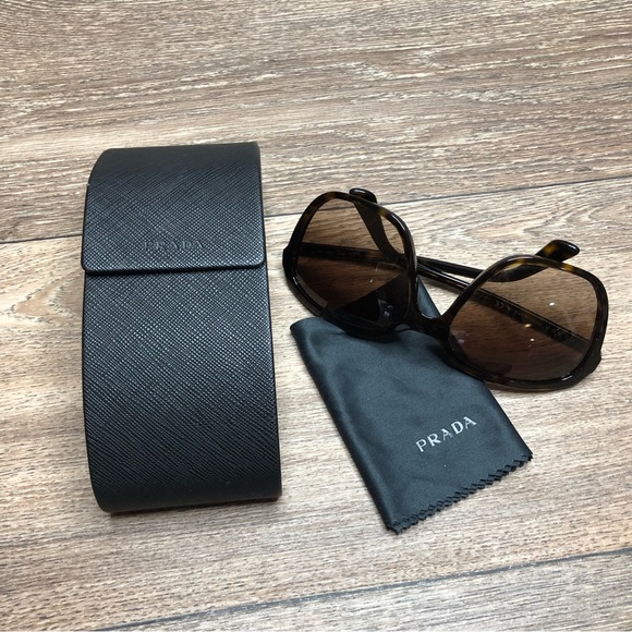 Prada | Accessories | Prada Heritage Oversized Tortoise Shell Havana ...